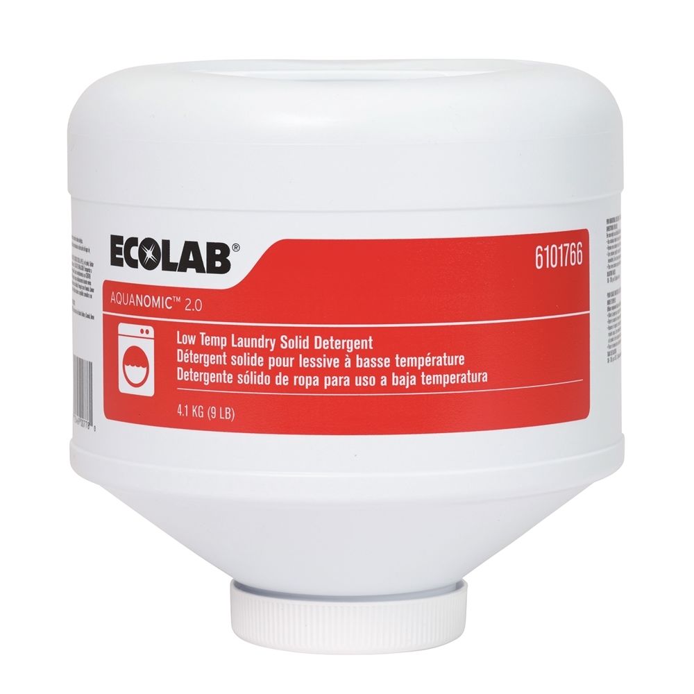 GuestSupply US | Ecolab® Aquanomic 2.0 Low-Temp Laundry Solid Detergent 9 lb., #06101766